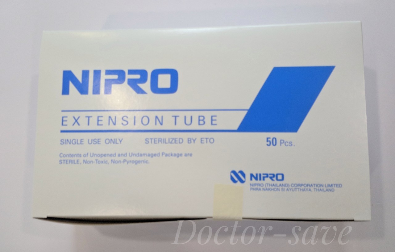 สายต่อสายน้ำเกลือ (Extension Tube) Nipro 18 นิ้ว – Doctor Save ด็อกเตอร์เซฟ
